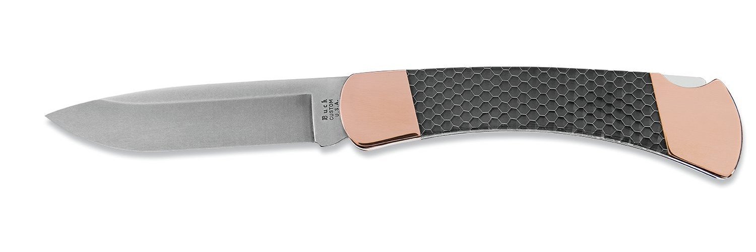Buck Knives BU110GYSLE Hunter Copper Bolsters Folding Knife