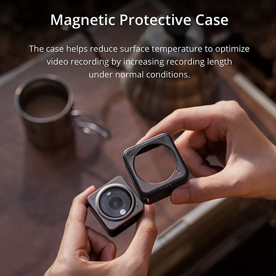 DJI Action 2 Dual-Screen Combo Camera Bundle with Magnetic Protective Case for Action 2, Lexar 64GB MicroSDXC Memory Card, 7" Hard EVA Case and 2 YR CPS Enhanced Protection Pack