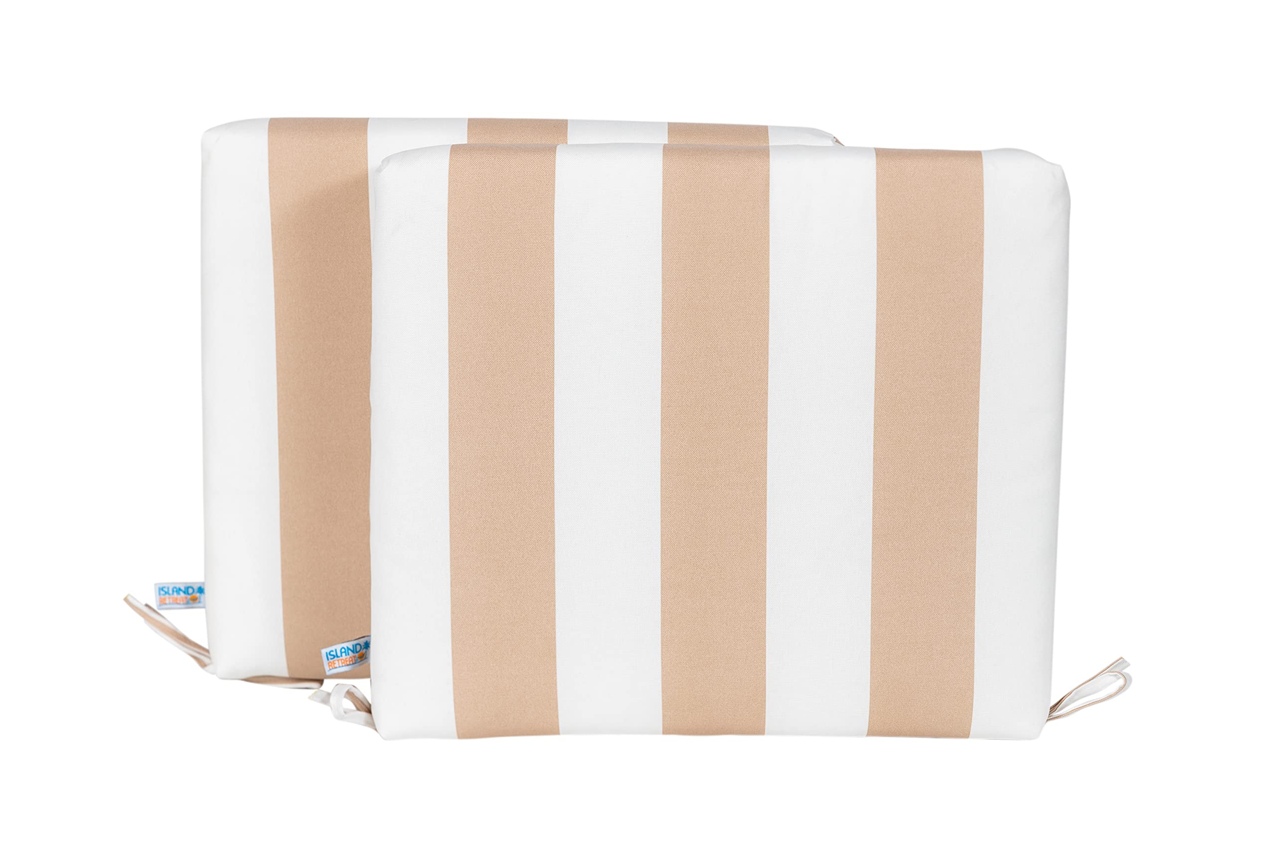 Island Umbrella NU6932 Outdoor Seat Cushion, Champagne Stripe