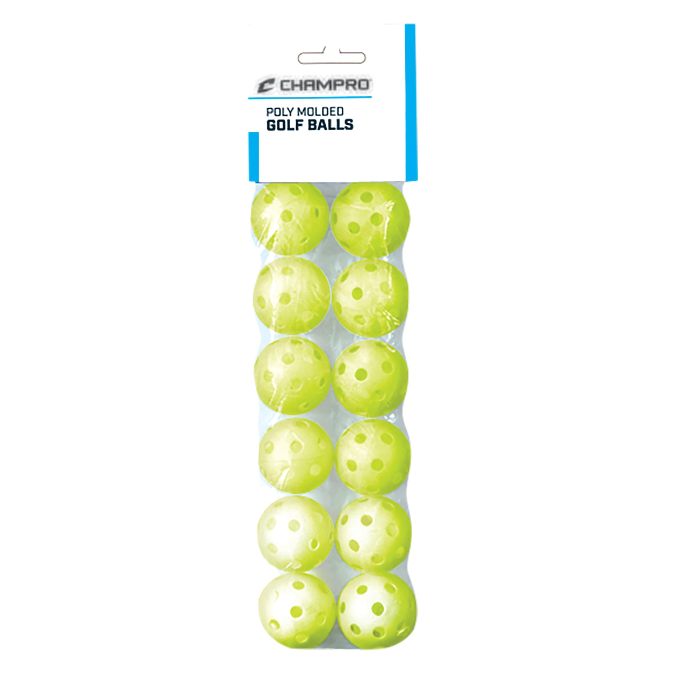Champro Golf Ball Size PolyBall with Header (Optic Yellow, 5-Inch)