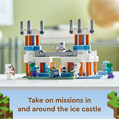 LEGO Minecraft The Ice Castle 21186 Building Toy Set for Kids, Girls,and Boys Ages 8+(499 Pieces)