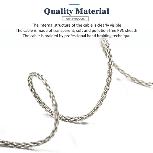 GUCraftsman USB C Type C to Type C Headphone Amplifier Cable 6N Single Crystal Silver for FiiO BTR5 Q1 Q3 Q3s Qudelix 5K xDuoo Link2 XD-05PLUS E1DA 9038G3 9038S 9038D Lotoo PAW S2¡