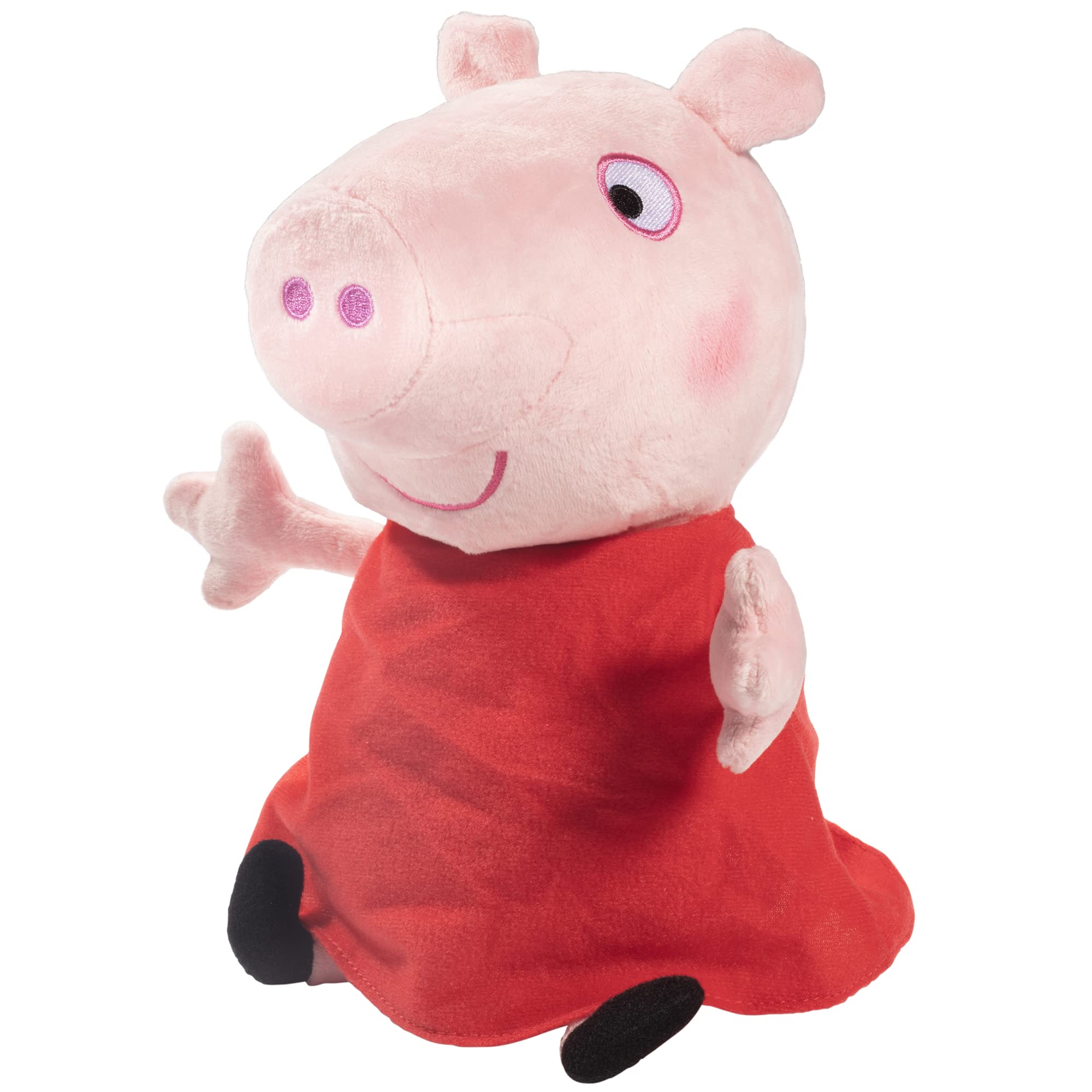 Peppa Pig Hug N' Oink Plush Stuffed Animal Toy, Large 12" - Press Peppa's Belly to Hear Her Talk, Giggle & Oink - Ages 18+ Months