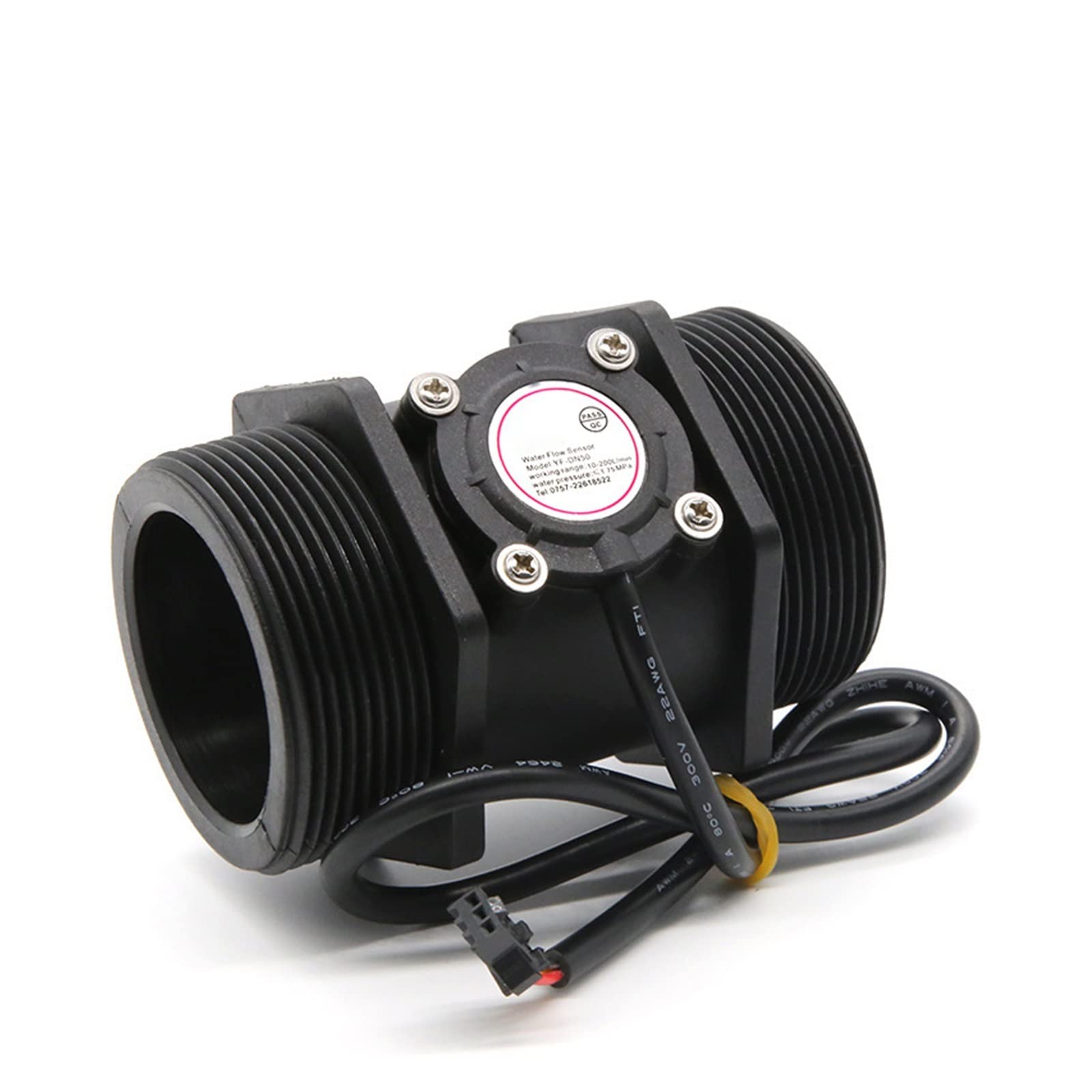 DN50 Digital Display Flow Quantitative Controller Water Flow Sensor Use to Control and Display Liquid Flow (Size : US Plug)