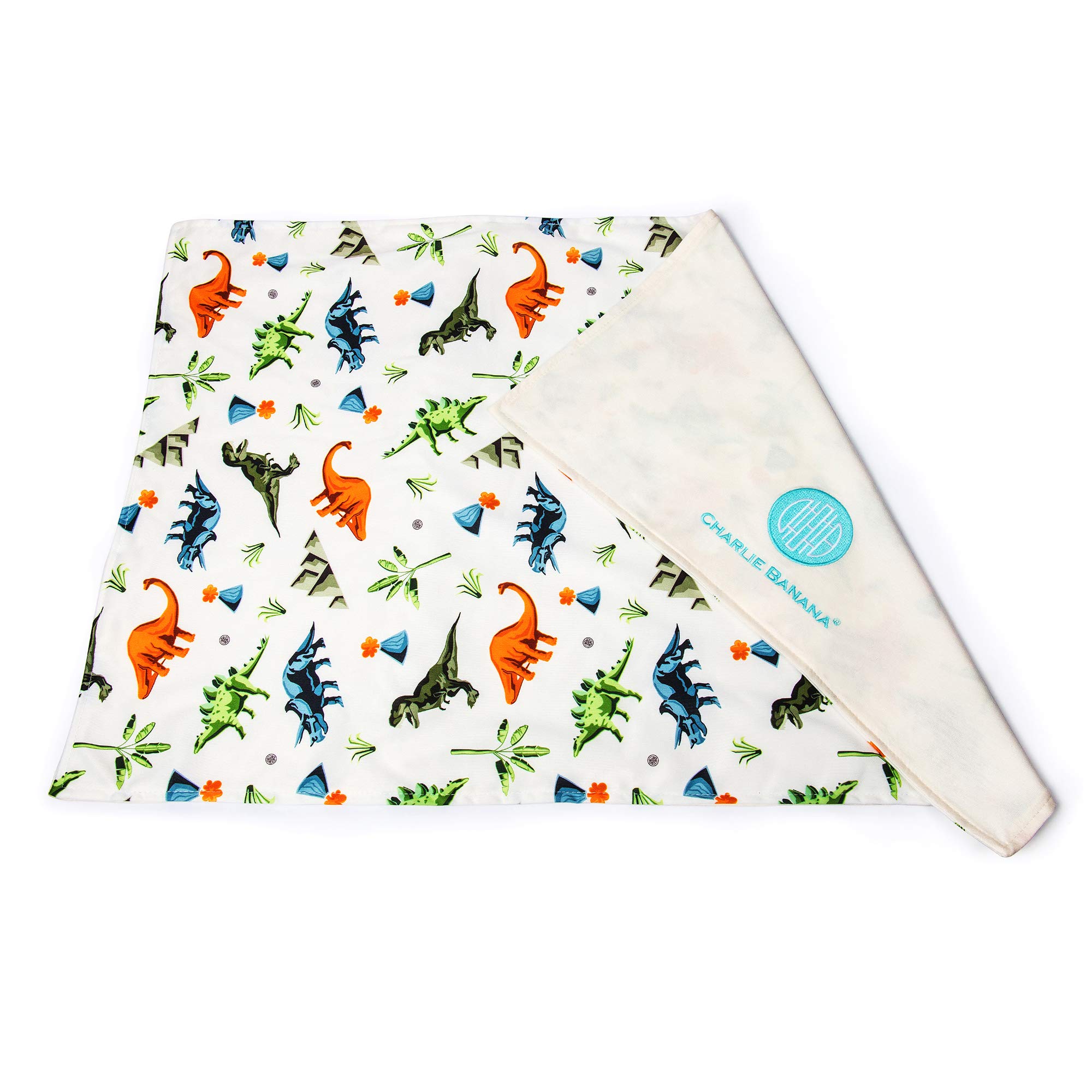 Charlie Banana Baby Premium Cotton Reusable and Washable Ultra-Soft Changing Pad, Dinosaurs