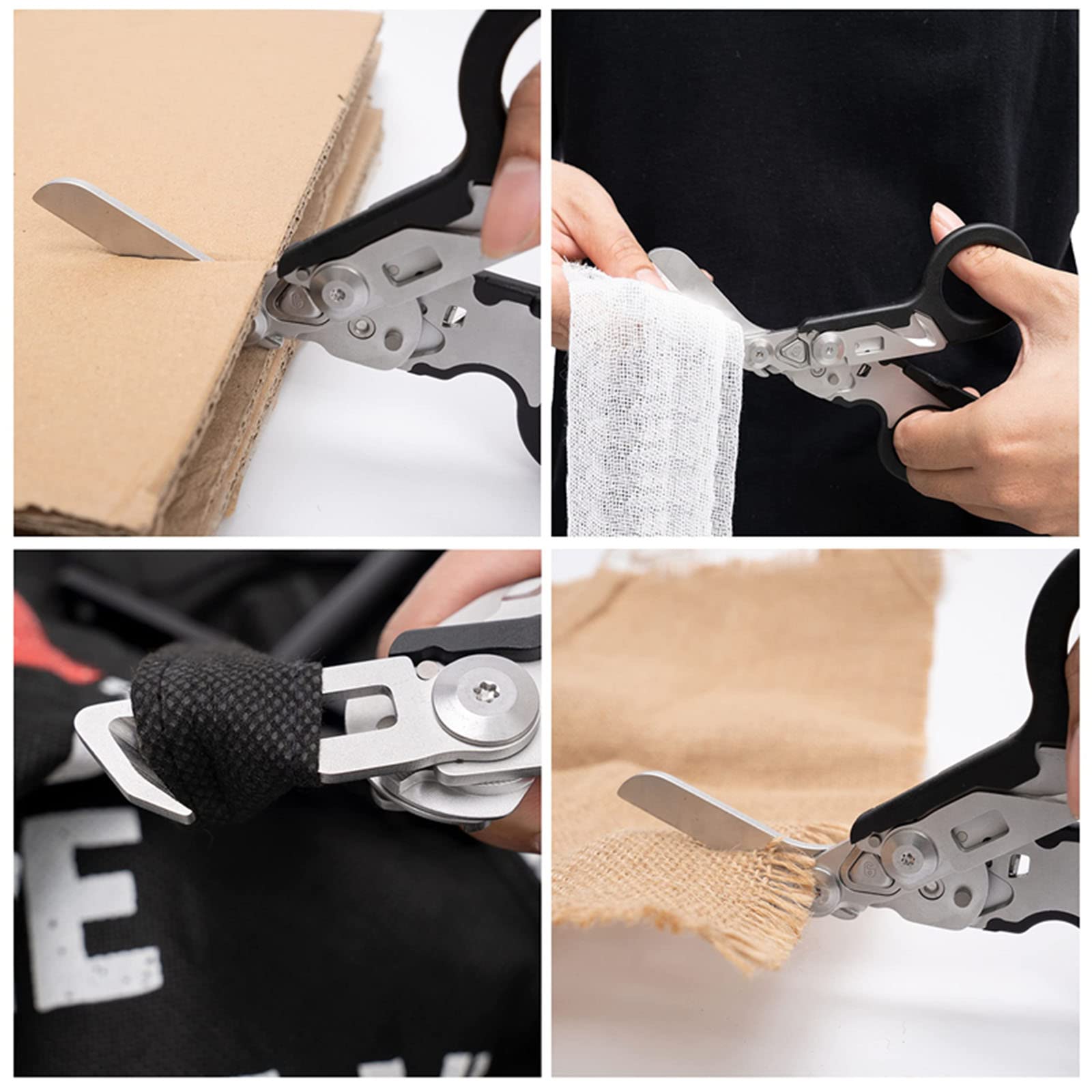 Elegital Emergency Rescue Shears,Stainless Steel Foldable Trauma shears,Outdoor Camping Rescue Tools