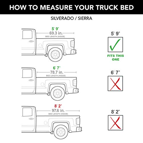 UnderCover Flex Hard Folding Truck Bed Tonneau Cover | FX11005 | Fits 2007 - 2013 Chevy/GMC Silverado/Sierra 1500 w/o bed caps 5' 9" Bed (69.3")