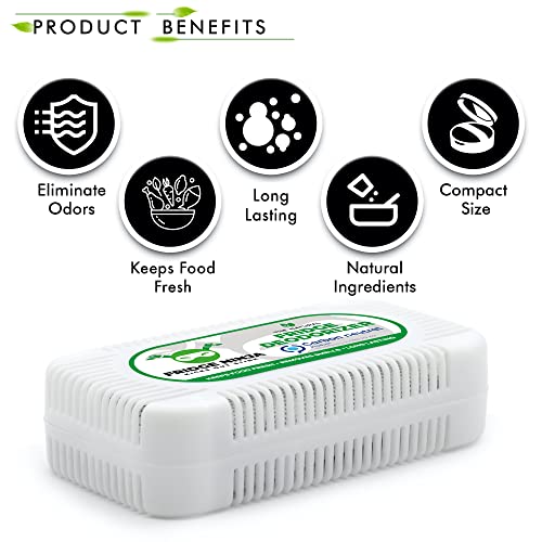 Fridge Ninja Fridge Deodorizer (4 Pack) - More Effective Than Baking Soda - Natural and Unscented Activated Charcoal Refrigerator Deodorizer and Odor Eliminator for Freezers, Coolers, and Lunch Boxes