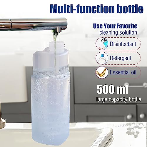 Spray Mops for Floor Cleaning - ZFGYmuxi Microfiber Wood Floor Dry Wet Mop with 2X 500ML Bottles 4X Microfiber Pads,Multifunction Spray Mops Dust Flat Mop for Hardwood,Marble,Tile Floor Mopping