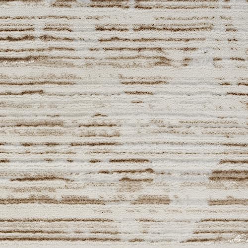 Inspire Me! Home Décor Iliana Modern Ivory Grey with Gold Accents 5'3" x 7'3" Area Rug, EasyCleaning, Non Shedding, Bed Room, Living Room, Dining Room, Kitchen (5x7)