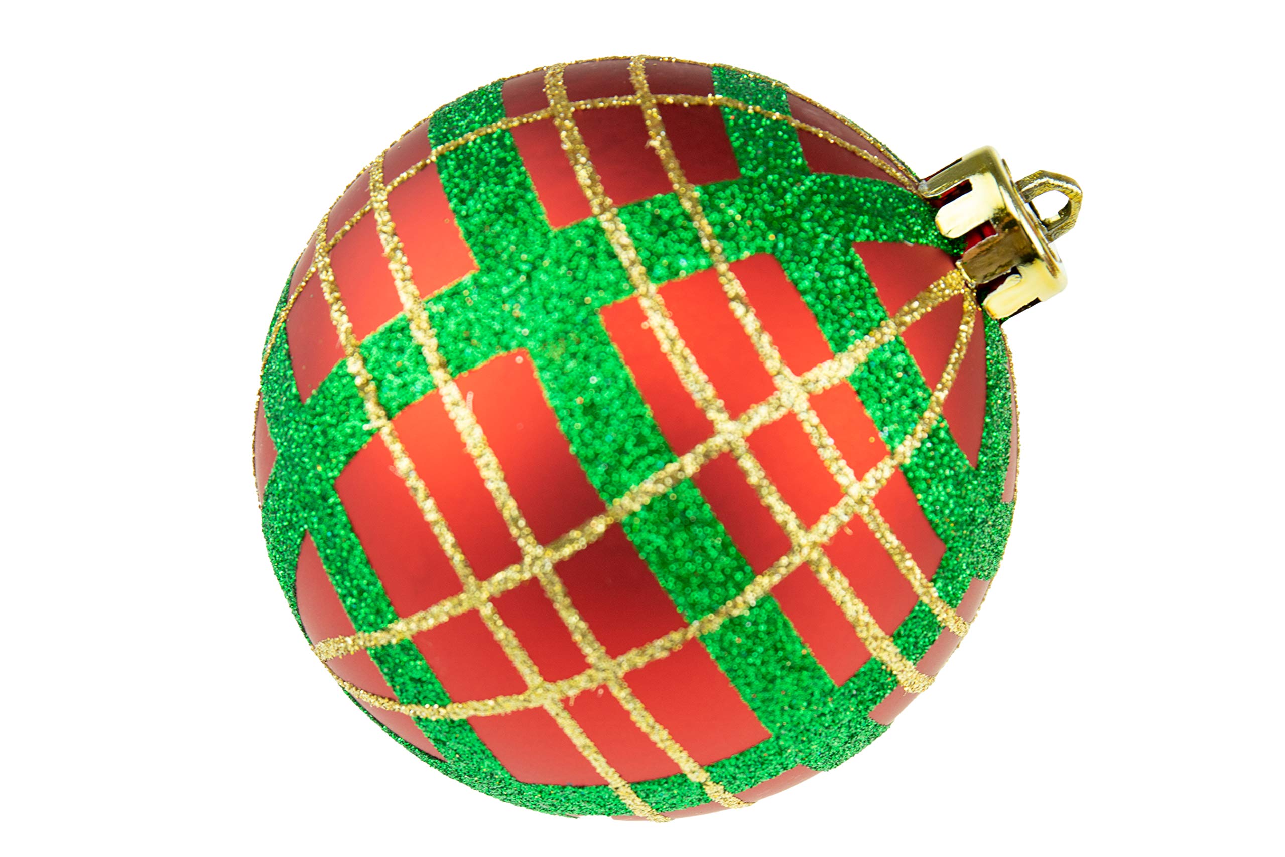 Clever Creations Ball Christmas Ornament Set of 4 Pieces, Shatterproof Holiday Décor for Christmas Trees, Red and Matte White