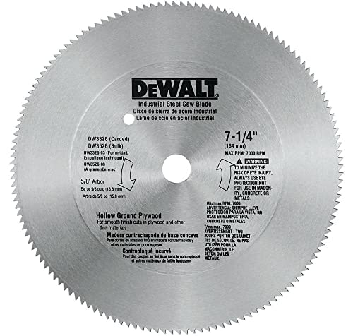 DEWALT Circular Saw Blade, 7 1/4 Inch, 68 Tooth, Metal Cutting (DW3329)