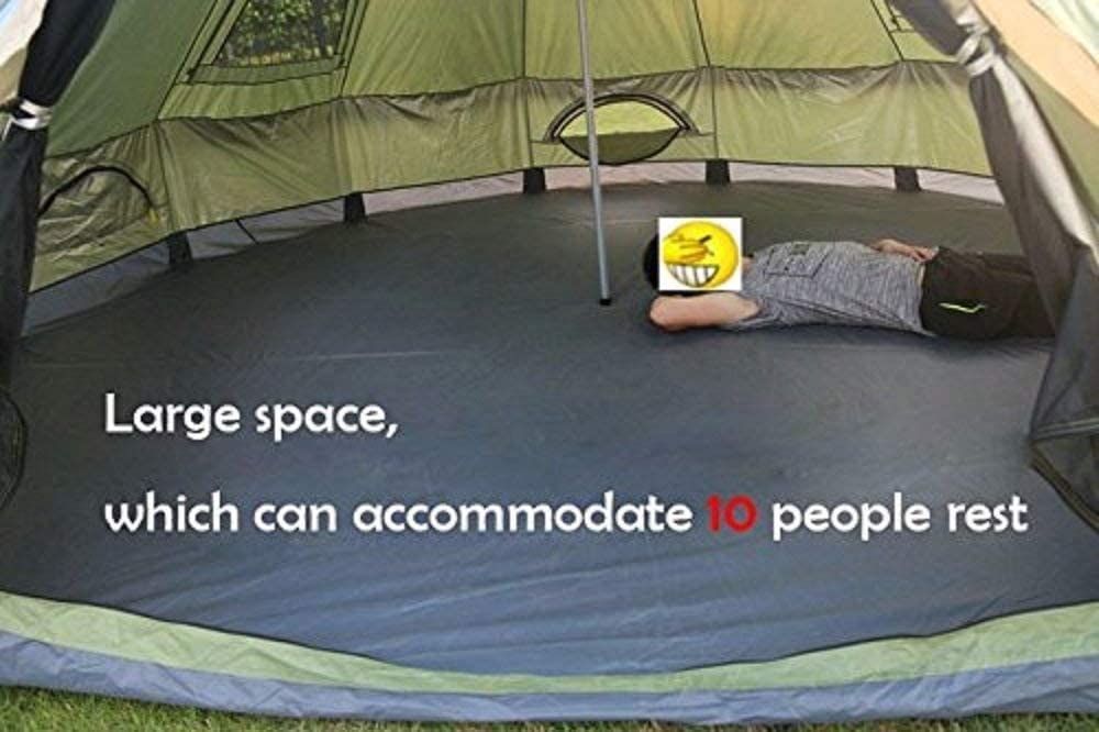 DANCHEL OUTDOOR 16.4ft Waterproof Backpacking Yurt Large Tents 8 Person Durable for Family Camping 30LB Light Weight Green