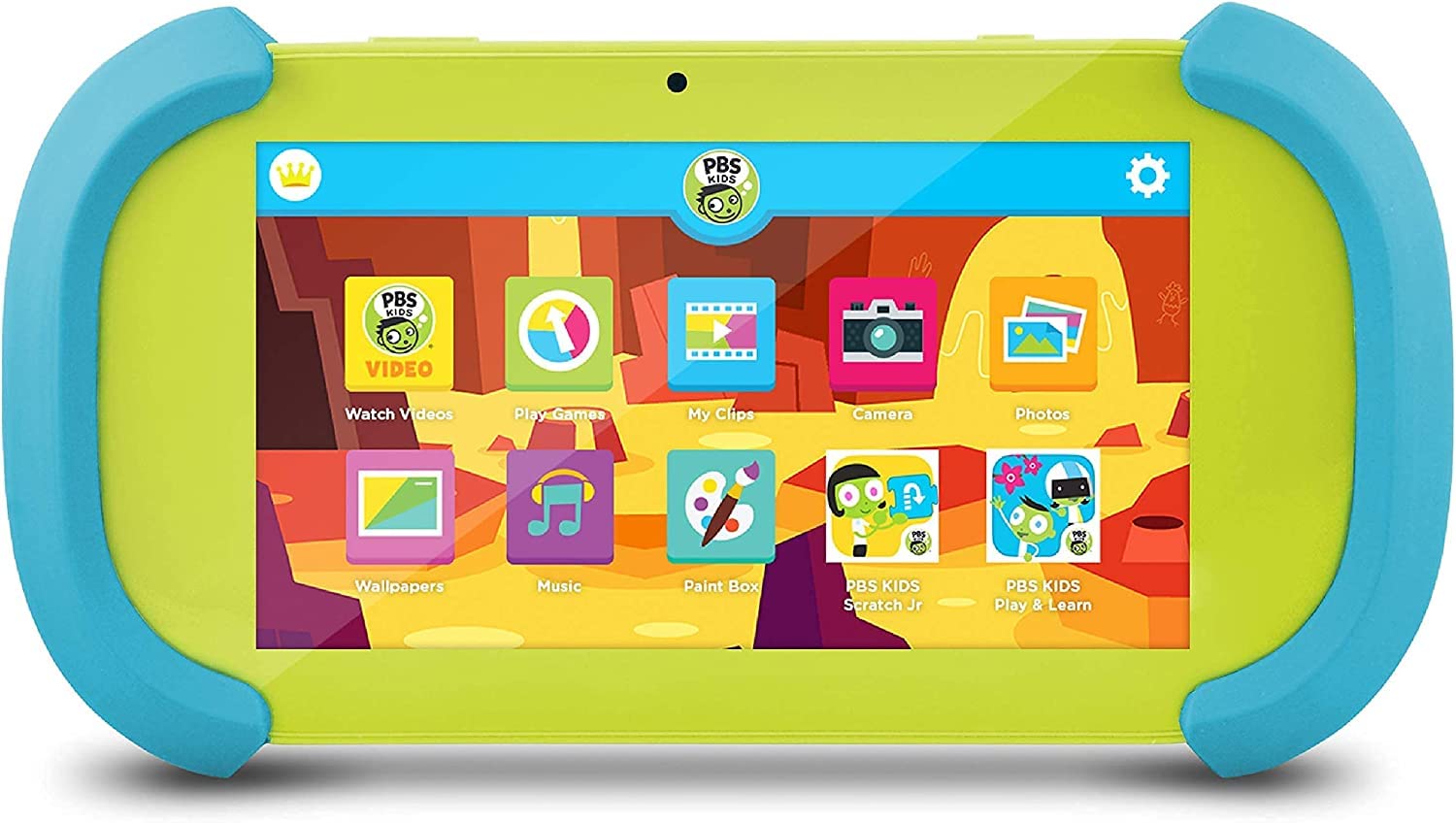 ematic PBS Kids PBKRWM5410 Playtime Pad 7-Inch HD Kids Tablet with Bluetooth and Front and Back Cameras,Green