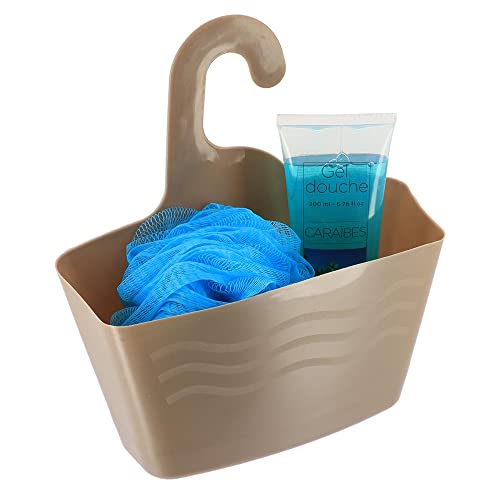 Evideco French Home Goods Grey Hanging Shower Caddy Organizer Plastic Basket