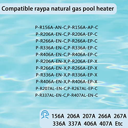 Flngr 009577F Raypak Temperature Sensor, Compatible with Raypak Heaters 206A, 207A, 266A, 267A, 336A, 337A, 406A, 407A, 3 Wire NTC 100K, Raypack 009577F Temperature Sensor Lid Units