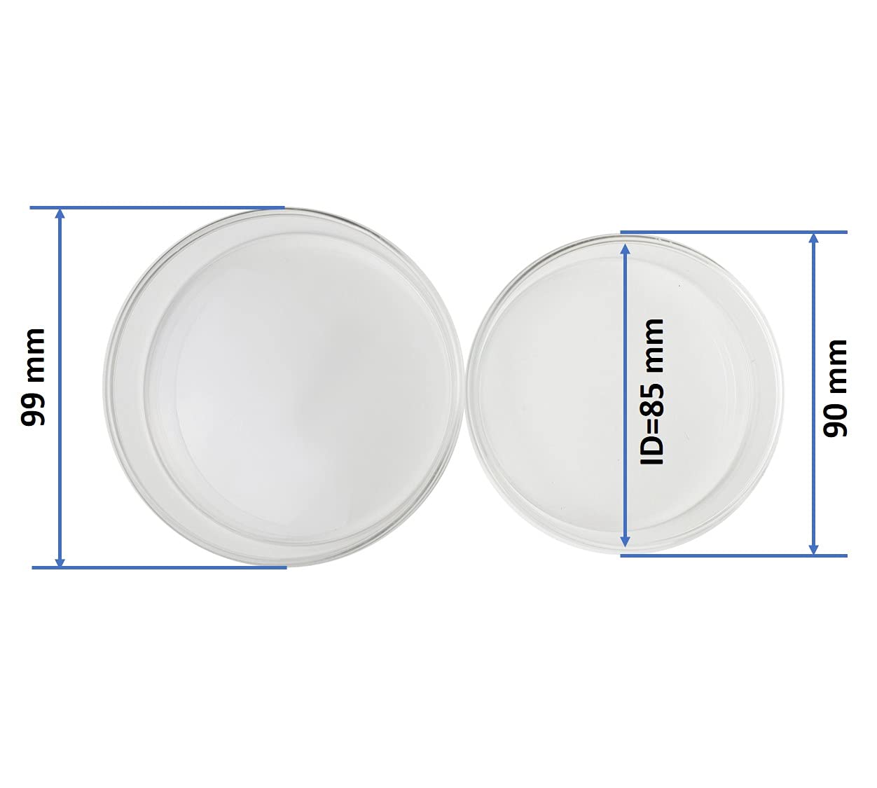 Microyn Borosilicate Glass Petri Dish with Lid, Tissue Culture Dish (90 mm, Pack of 10)