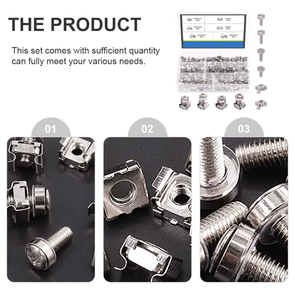 SOLUSTRE 1 Set Screw Set Nuts Screws Stud Carbon Steel Rack
