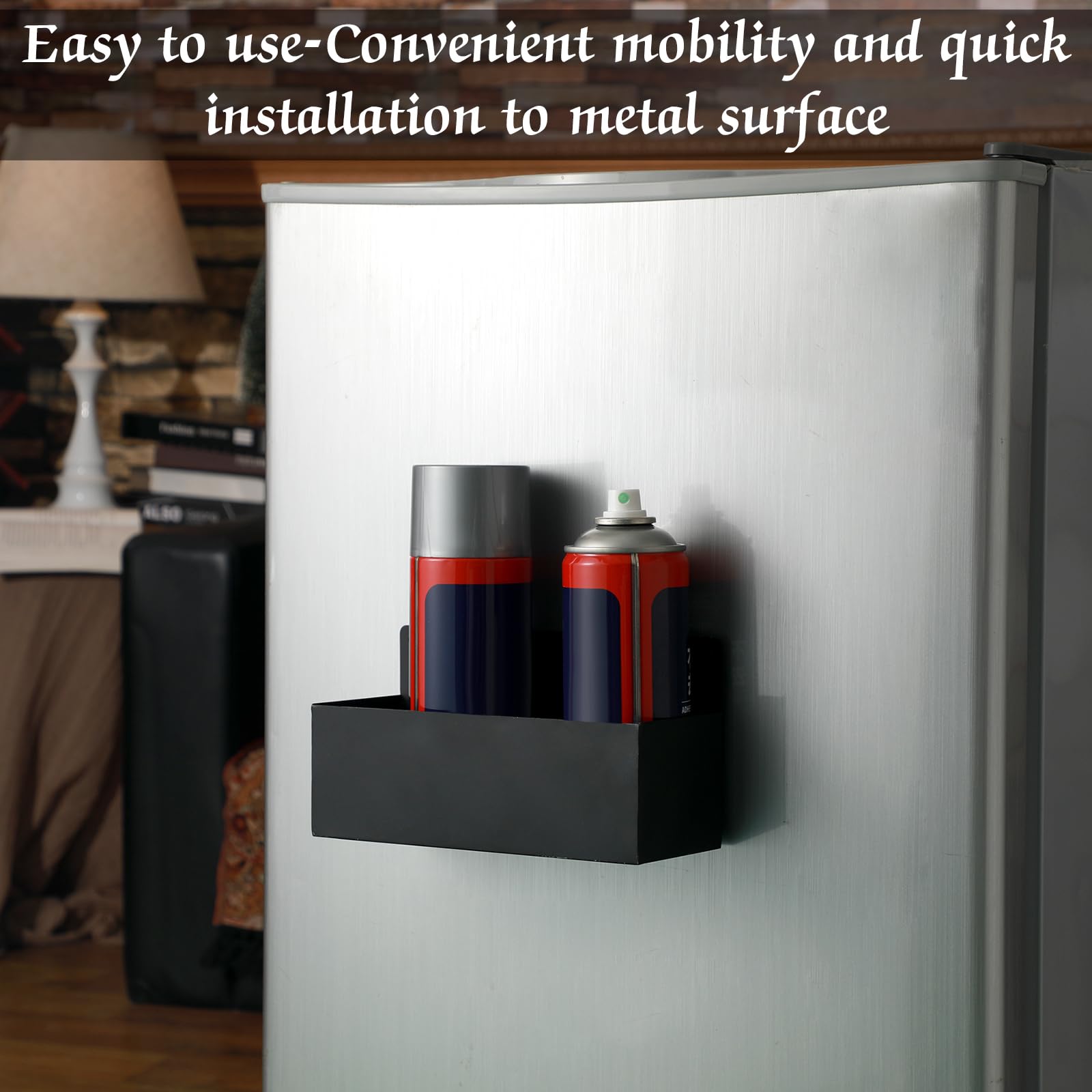 Gisafai 4 Pcs Magnetic Aerosol Spray Can Holder Heavy Duty Magnet Toolbox Bottle Holder Easy Install Spray Can Organizer Wall Mounted Spray Bottle Rack for Garage Home Workspace (Red)