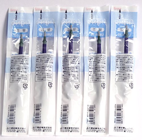 Uni-Ball Signo Broad Point Gel Impact Pen Blue Ink Refills, 1.0mm, Set of 5 (Japan import) [Komainu-Dou Original Package]