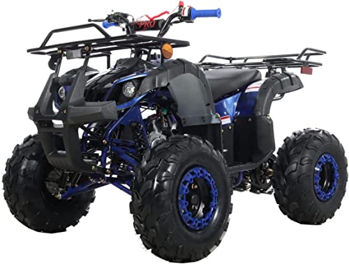 Upgraded 125cc Big ATV Automatic Transmission w/Reverse, LED Headlight, Big 19"/18" Tires (Factory Packaged) (Blue Color)