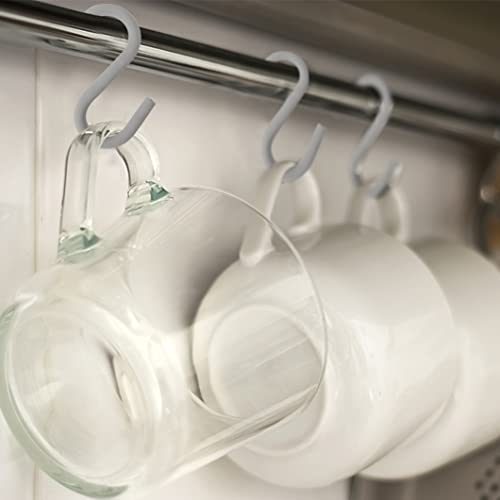 NUTJAM 2 Pcs S Hooks for Hanging Heavy Duty S Shaped Hooks Metal Closet Hooks with Foam Protective Layer for Hanging Hangers Closet Rod Jewelry Pants Clothes Belts Ties Bags Towels