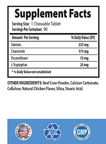 I LOVE MY PETS LLC pet Calming cat - PET Relaxant - Powerful Anxiety Relief - Healthy Chews - tryptophan for Cats - 90 Treats (1 Bottle)