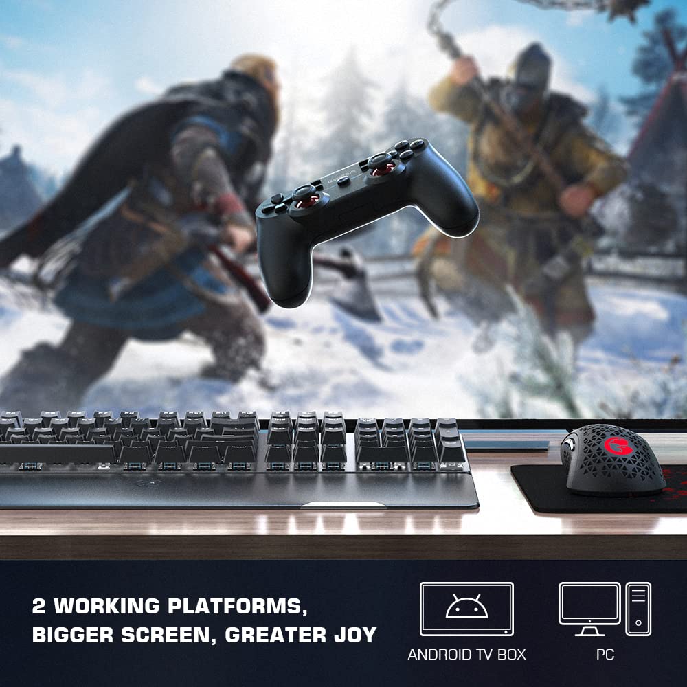 GameSir T3 Wireless Gaming Controller, PC Controller for Windows 7/8/10/11, Android, Gamepad Joystick with Turbo and Dual Vibration, Gaming Controller for Android TV/TV Box, 20 Hours Working Battery