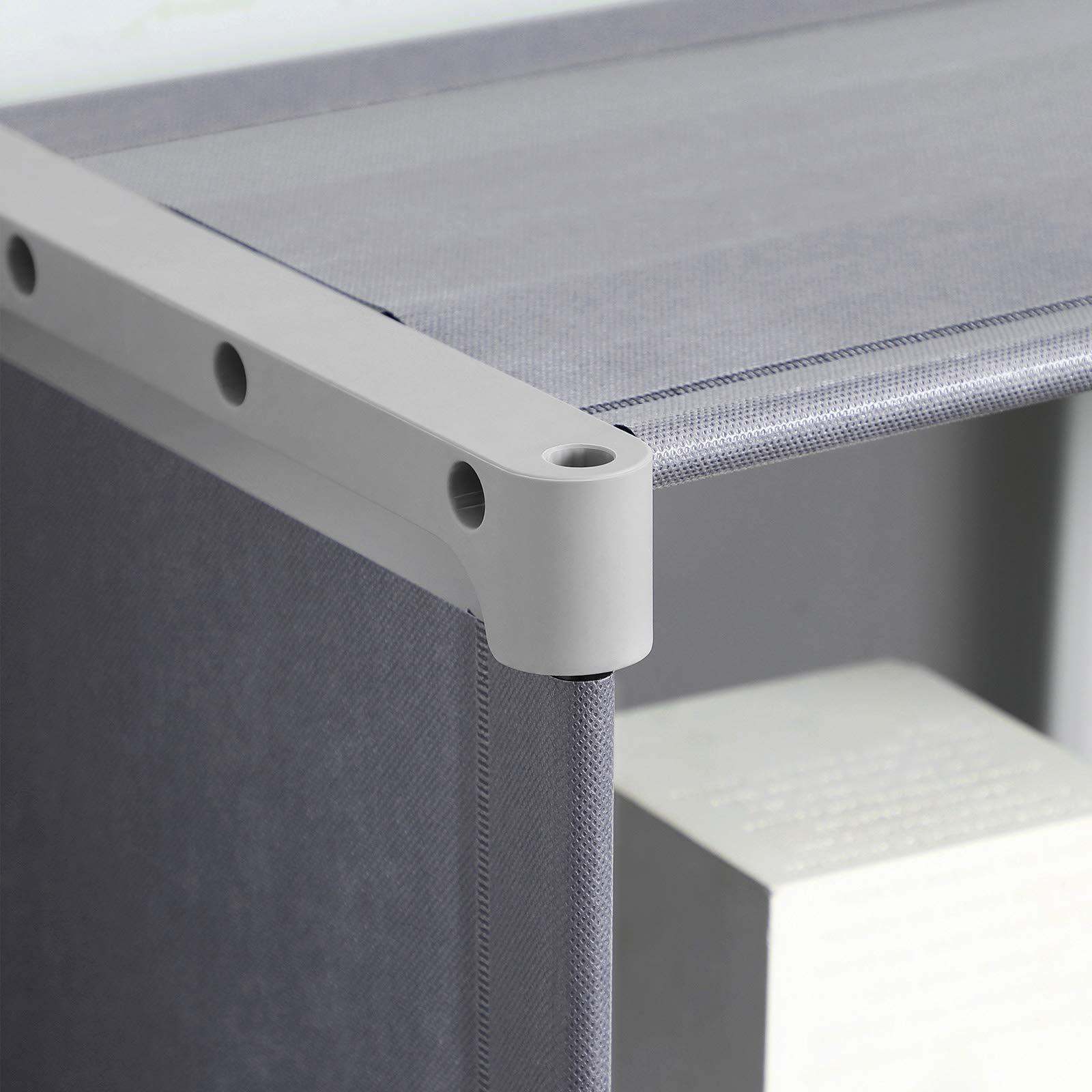 SONGMICS 9-Cube DIY Storage Shelves, Open Bookshelf, Closet Organizer Rack, Non-Woven Fabric Cabinet, Gray ULSN45GY