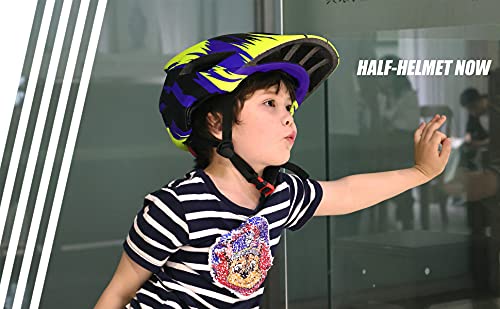 Natuway Kids Full Face HelmetS for Cycling Scooter Skateboard BMX Bike Roller-Skate Protective Gear Blue