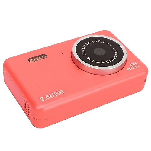 Compact Cute Dual Lens Digital Camera 2.5K HD Selfie Camera with 8 Times Zoom, Automatic Light Sensitivity, Perfect for Students (Pink)