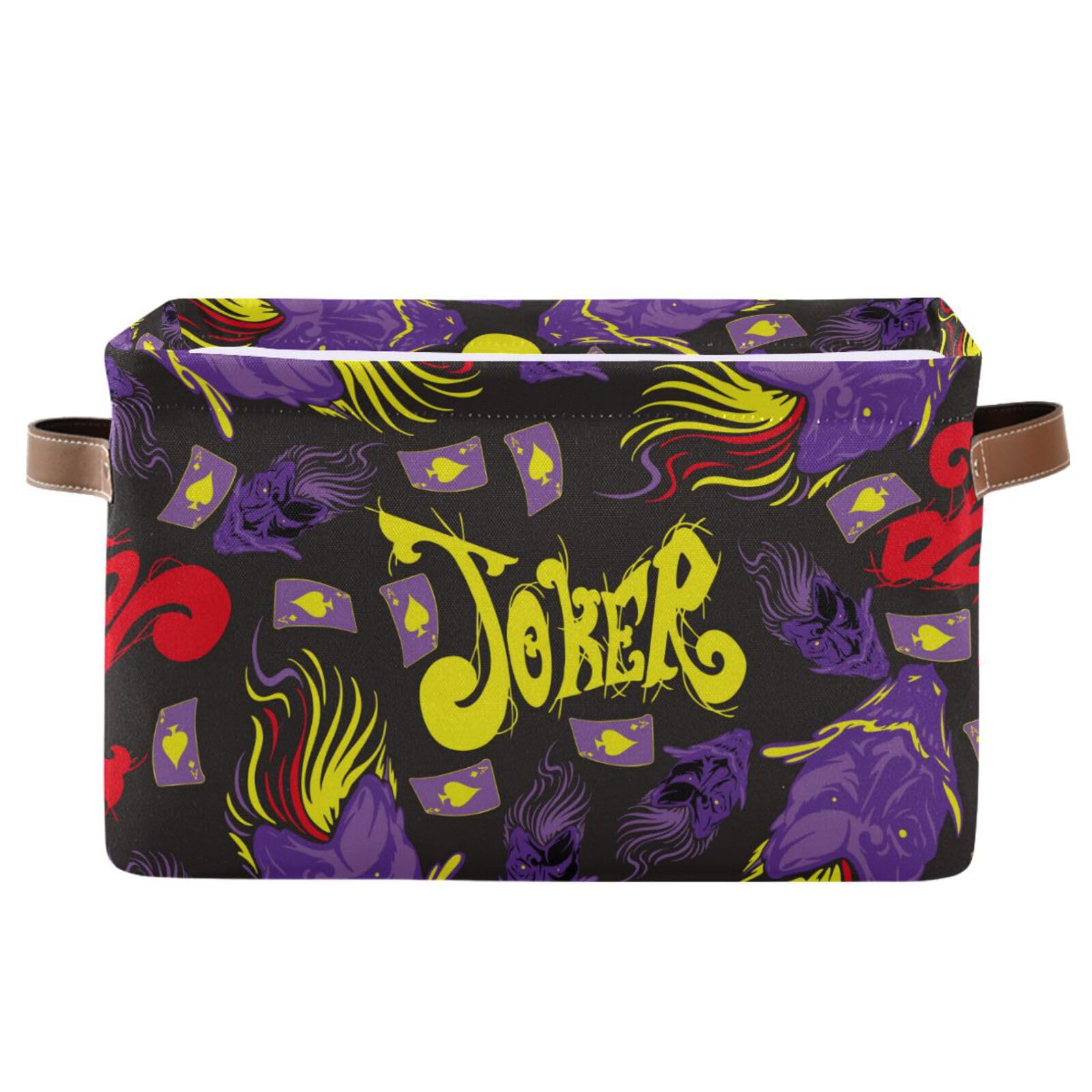 GuoChe Yellow Purple Joker and Card Pattern storage bins sheet folding rack little
