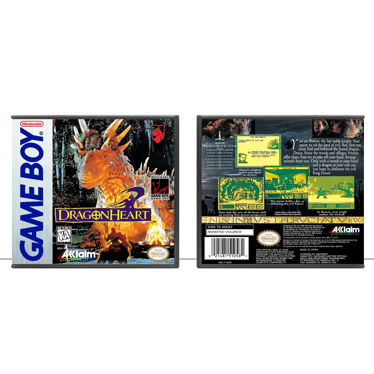 Dragonheart: Fire & Steel | (GB) Game Boy - Game Case Only - No Game