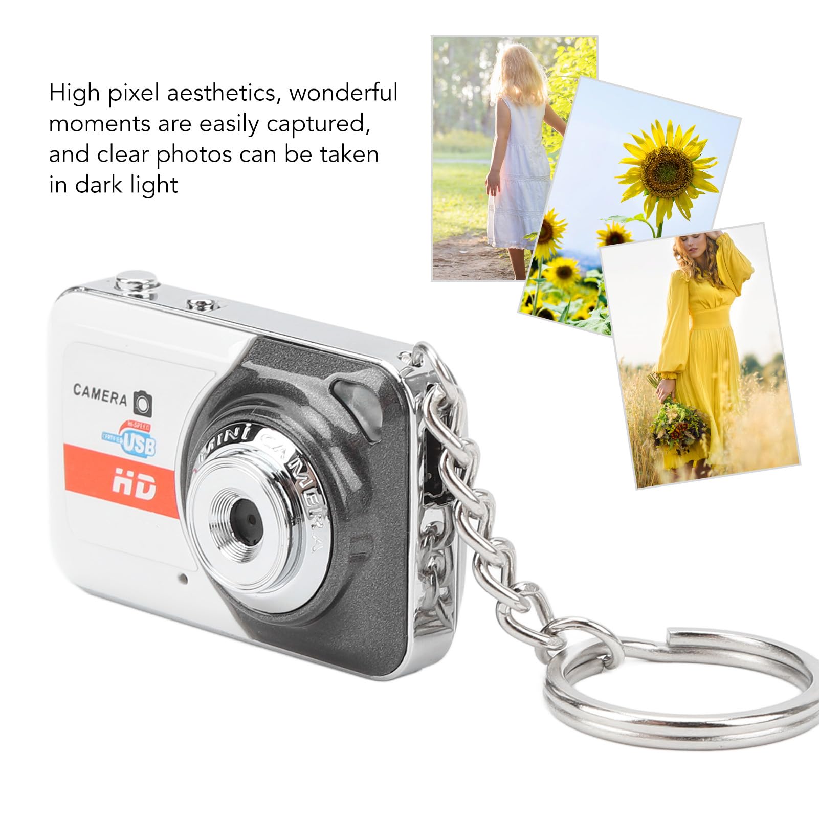 Compact Small Camera for Kids, Digital Camera with Various Functions, High Speed Connection, Motion Detection Gifts for Kids Student Children Teens Girl Boy (Silver Gray)