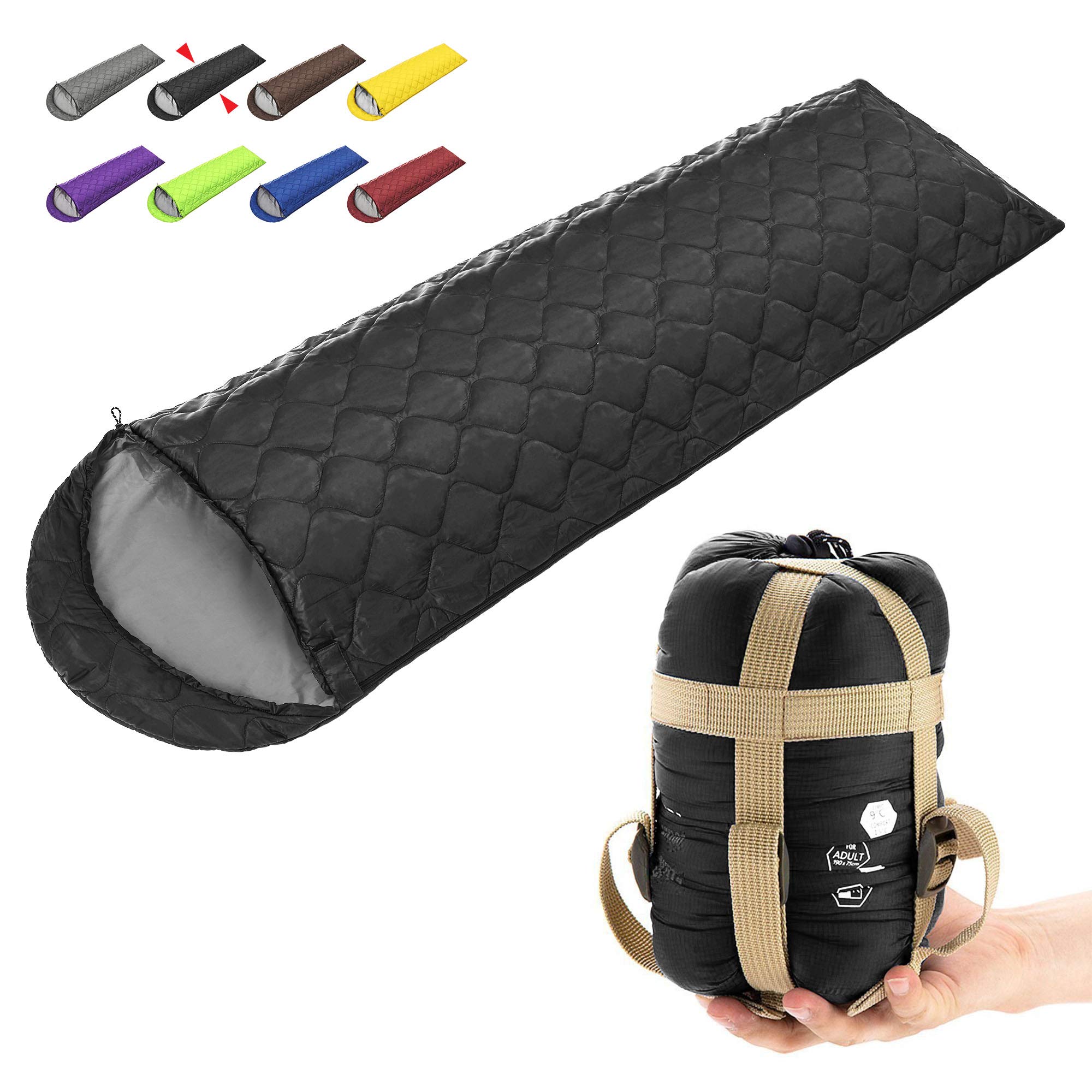 Camping Sleeping Bag, 3 Season Sleeping Bag for Kids, Teens, Adults Indoor & Outdoor Use - Waterproof, Lightweight, Compact Sleeping Bag Great for Camping, Backpacking Hiking