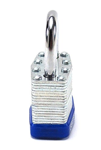 Elitexion Heavy Duty Laminated Steel Padlock, Commercial Grade Keyed Alike 1-Inch (Pack of 6)
