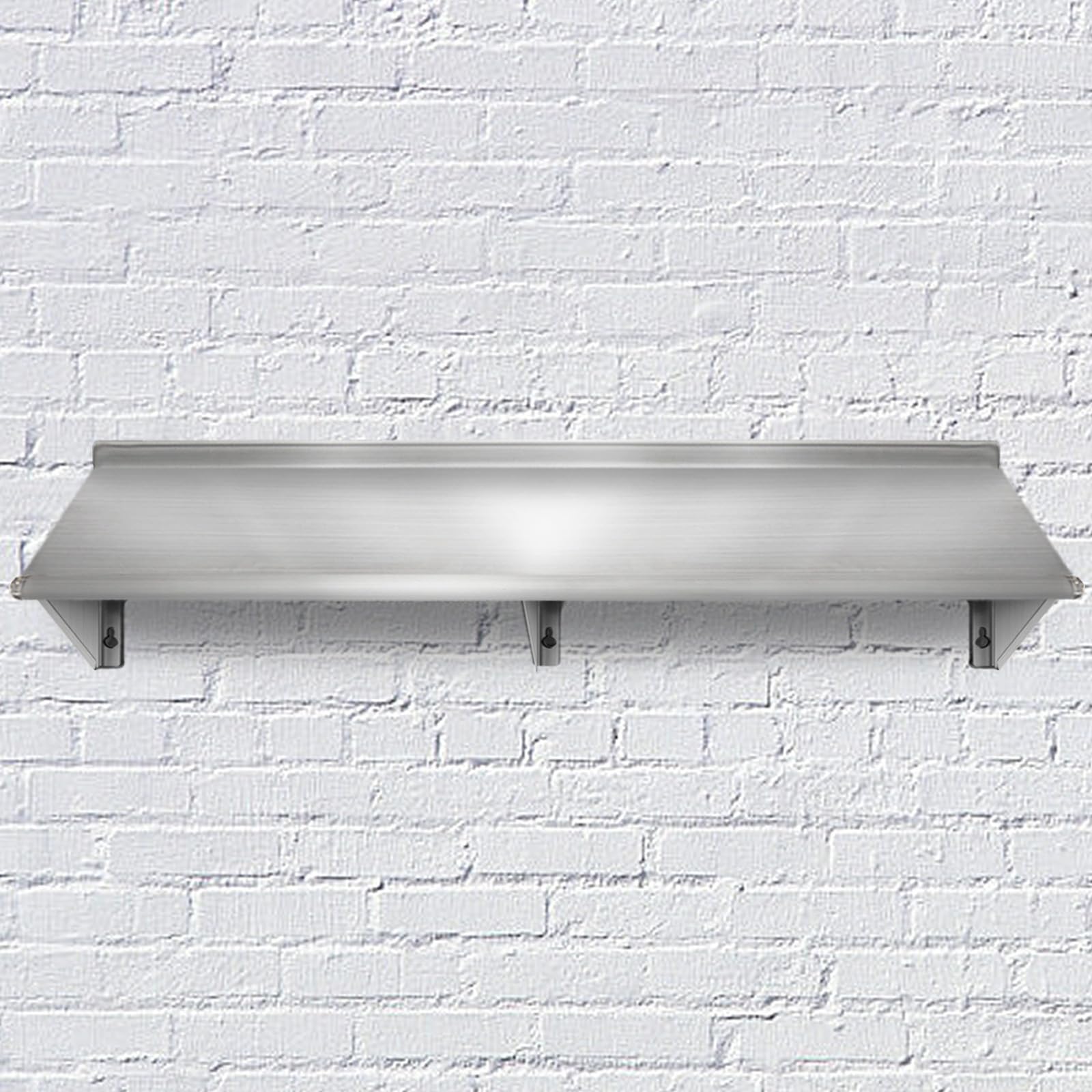 GUDESEN Wall Mounted Stainless Steel Shelf 60β x 18β Shelving for Restaurant,Kitchen,Garage,Home and Hotel