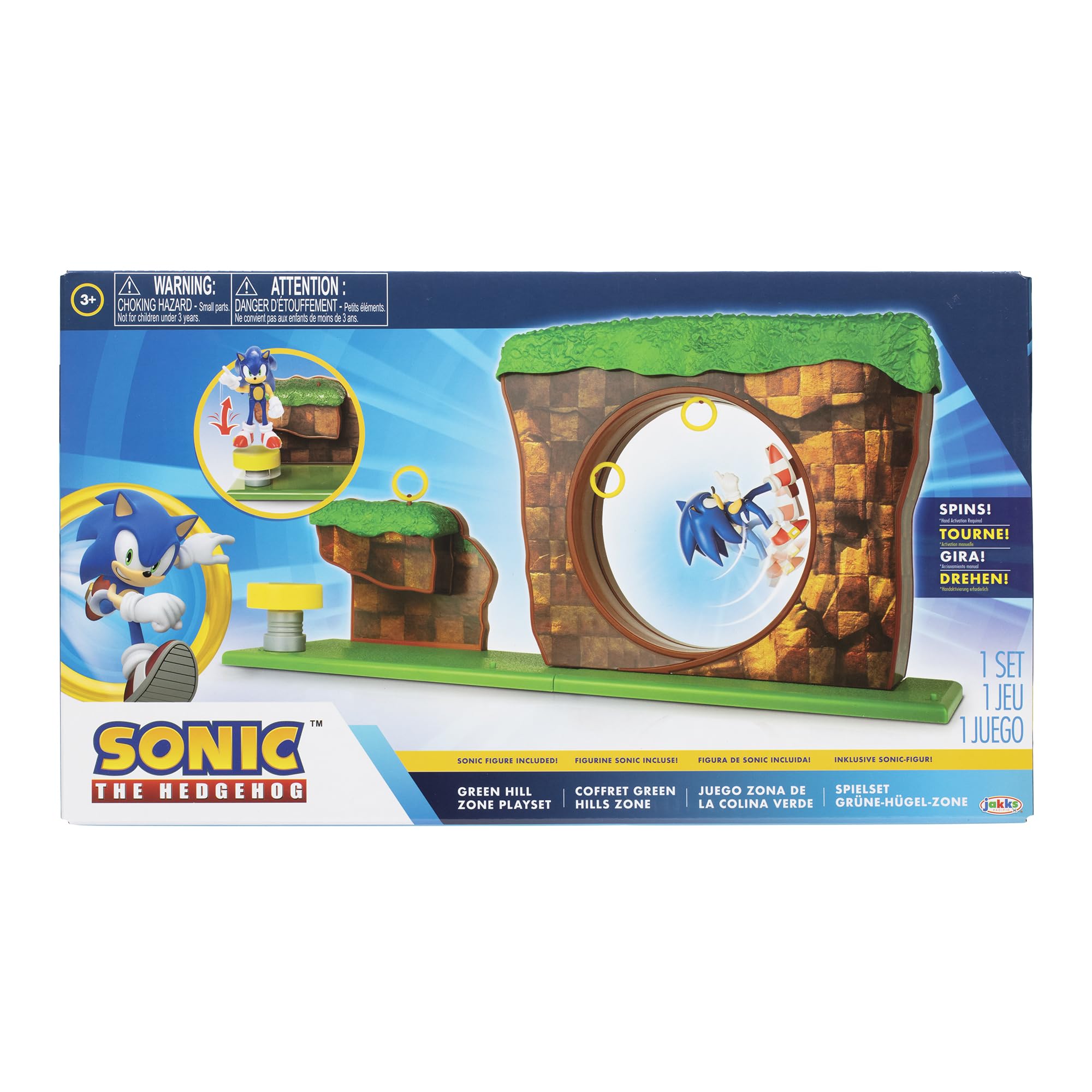 Sonic The Hedgehog Green Hill Zone Playset with 2.5" Sonic Action Figure