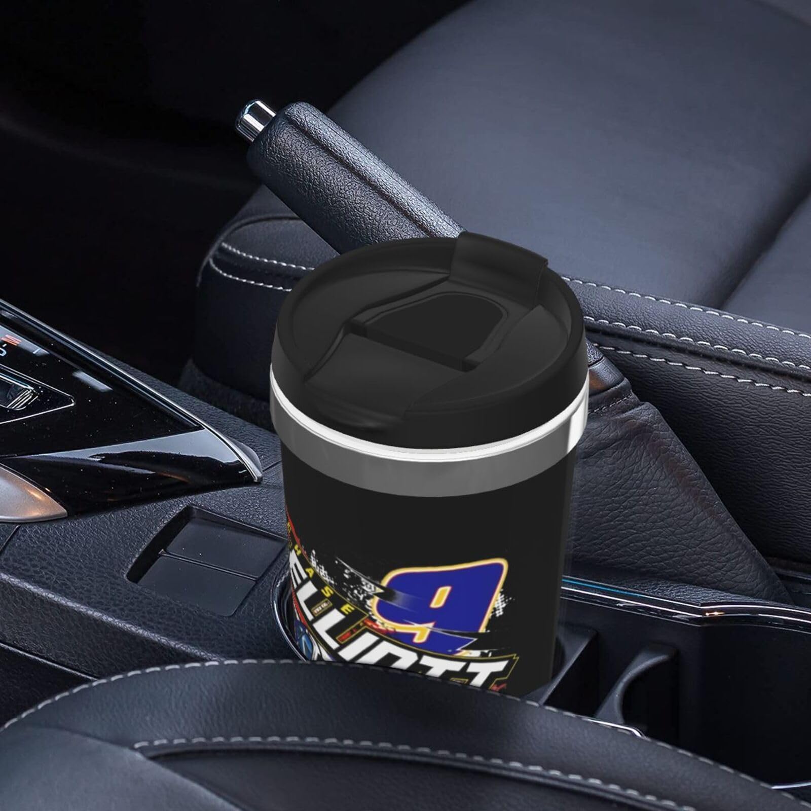 Chase Elliott 9 Portable Coffee Thermos Cup Stainless Steel With Lid Double Wall Insulation Travel Mug Reusable For Outdoor