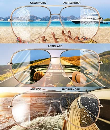 CLANDESTINE Panorama Gold Light Blue by HYPE - Nylon HD Men & Women Sunglasses