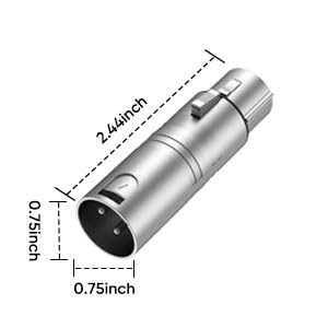 CableCreation XLR Adapter, XLR to XLR Gender Changer, XLR Female to Male Connector, 3 Pin XLR Microphone Cable Extension Coupler Compatible Mixer,Speaker,Amplifier for Studio,Live-Stage,Game Stream