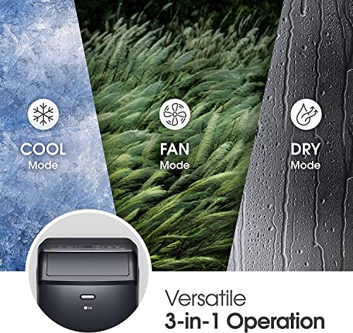 LG 10000 BTU Portable Air Conditioners [2023 New] Wheels for Easy Install LCD Display Remote Control Wifi AppCools 450 Sq.Ft 3-in-1 function Timer air conditioner AC Unit Home Room Black LP1023BSSM