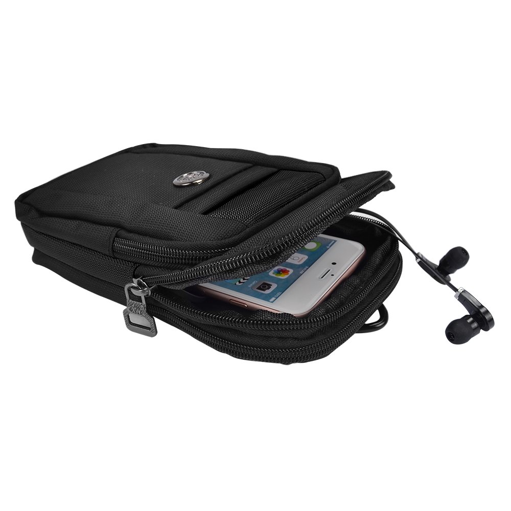 Vangoddy Rugged Black Nylon Protective Carrying Case Pouch Compatible with Nintendo 2DS XL / 3DS XL Gaming System's