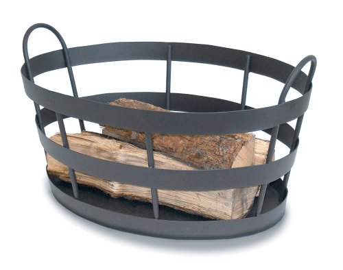 Minuteman International Shaker, Graphite Firewood Log Basket Bin Holder, 4 Units
