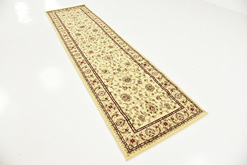 Unique Loom Voyage Collection Traditional Oriental Classic Intricate Design Area Rug (2' 7 x 10' 0 Runner, Ivory/Gold)