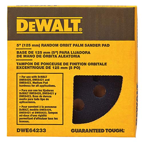 DEWALT Hook And Loop Pad for Sanders, 5-Inch, 8-Hole (DWE64233)