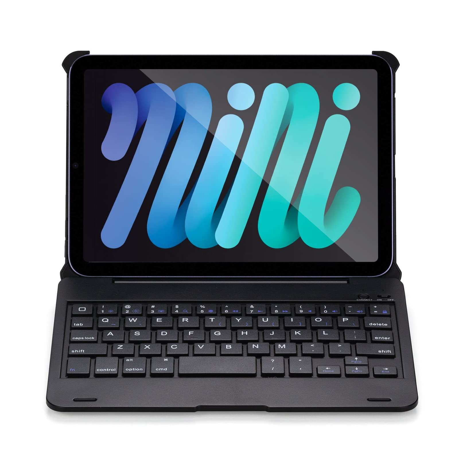 IXTRA iPad Mini 6 Case with Keyboard 2021, 135ยฐ Adjustable Laptop Case for iPad 8.3 inch 6th Generation, Wireless Bluetooth Keyboard Case, Apple Accessories, Hard Protective Cover Black