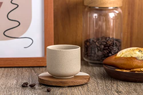 SYJAN HOME Ceramic teacups set of 4,No Handle Chinese KungFu Tea cups,3.5oz Teacups Japanese Teacup Set,Ceramic Tea Cup,4Pcs