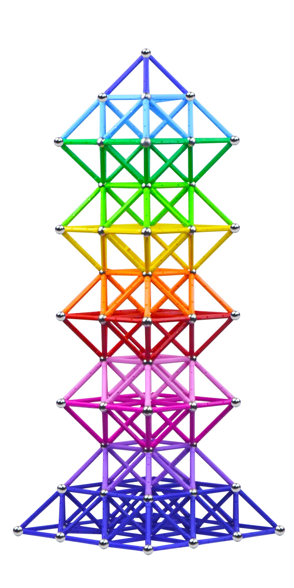 Veatree 206 Pieces Magnetic Building Sticks Blocks Toys, Magnet Educational Toys STEM Toys for Kids and Adult, 3D Non-Toxic Building Toy with Storage Bag