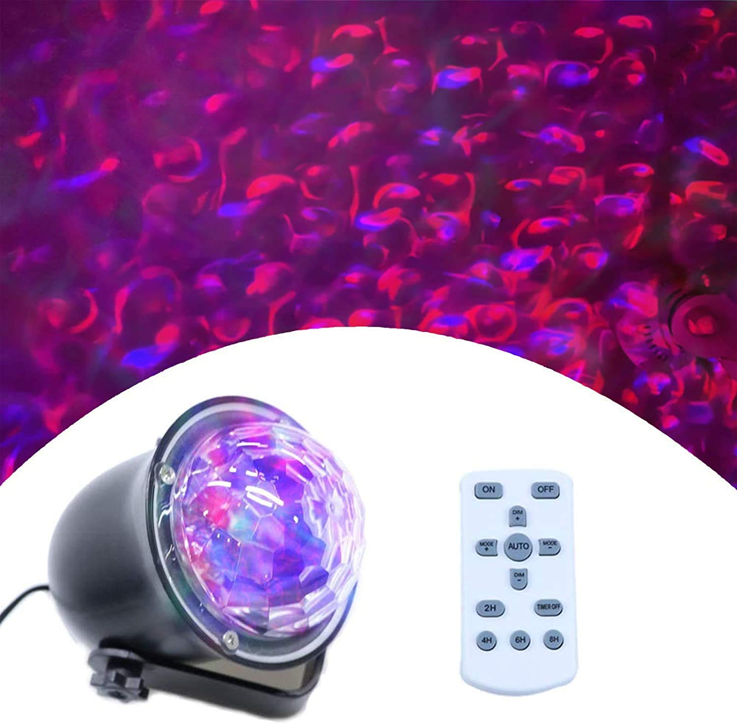 Wave Projector Outdoor, Ocean Wave Light Projector with Remote Control, Waterproof LED Projector Lamp 3D Water Effect for Xmas New Year Halloween Birthday Wedding Party Kids Adult Indoor Outdoor